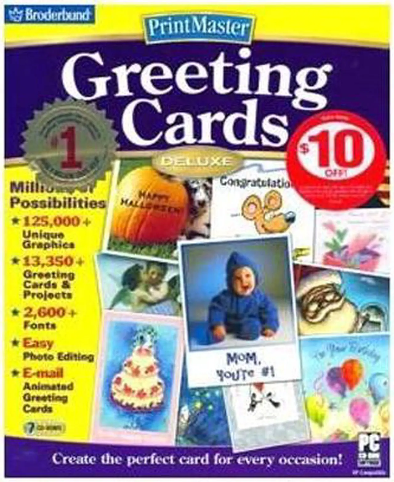 Broderbund PrintMaster Greeting Cards Deluxe Version 2 - Newegg.com