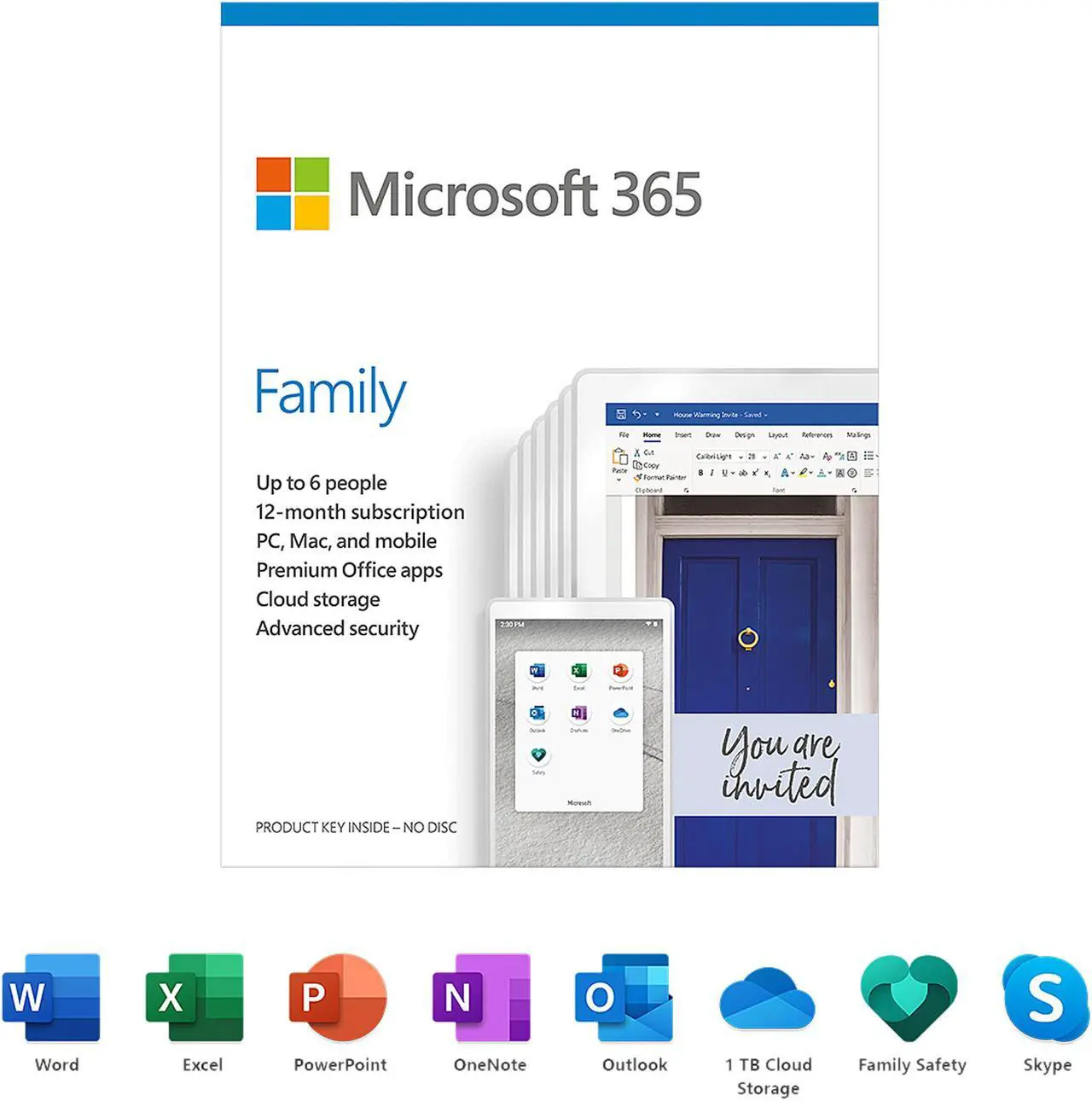 Microsoft 365 Family | 12-Month Subscription, up to 6 people | Premium ...