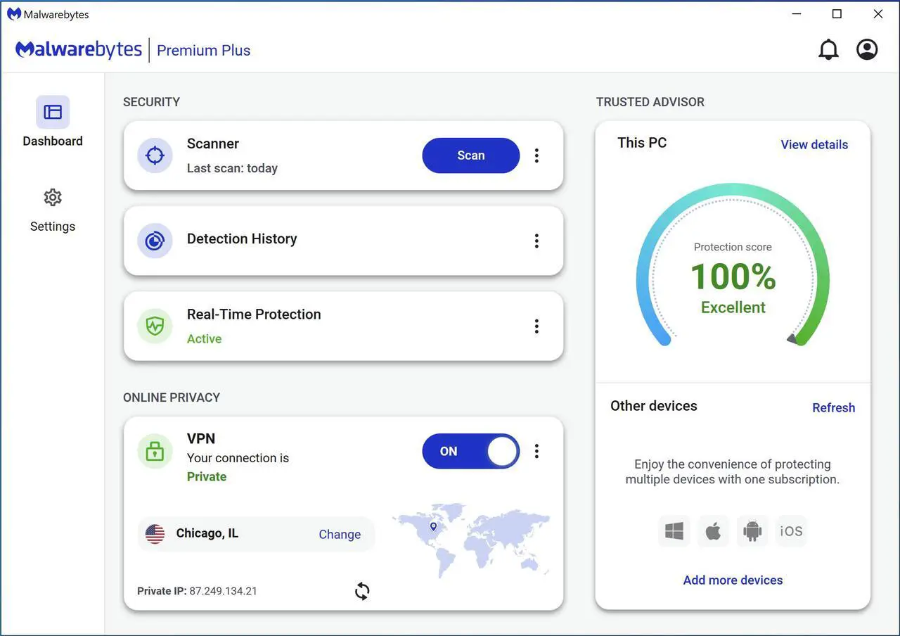 Malwarebytes Premium + Privacy VPN - 4 Device / 1 Year - Download ...