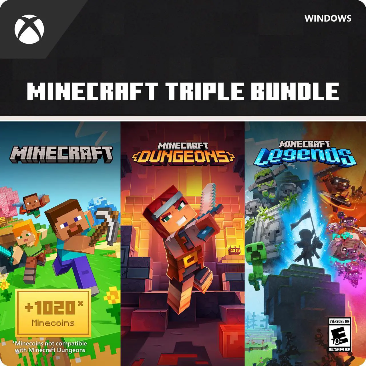 Minecraft Triple Bundle (Minecraft Java & Bedrock Edition, Minecraft ...