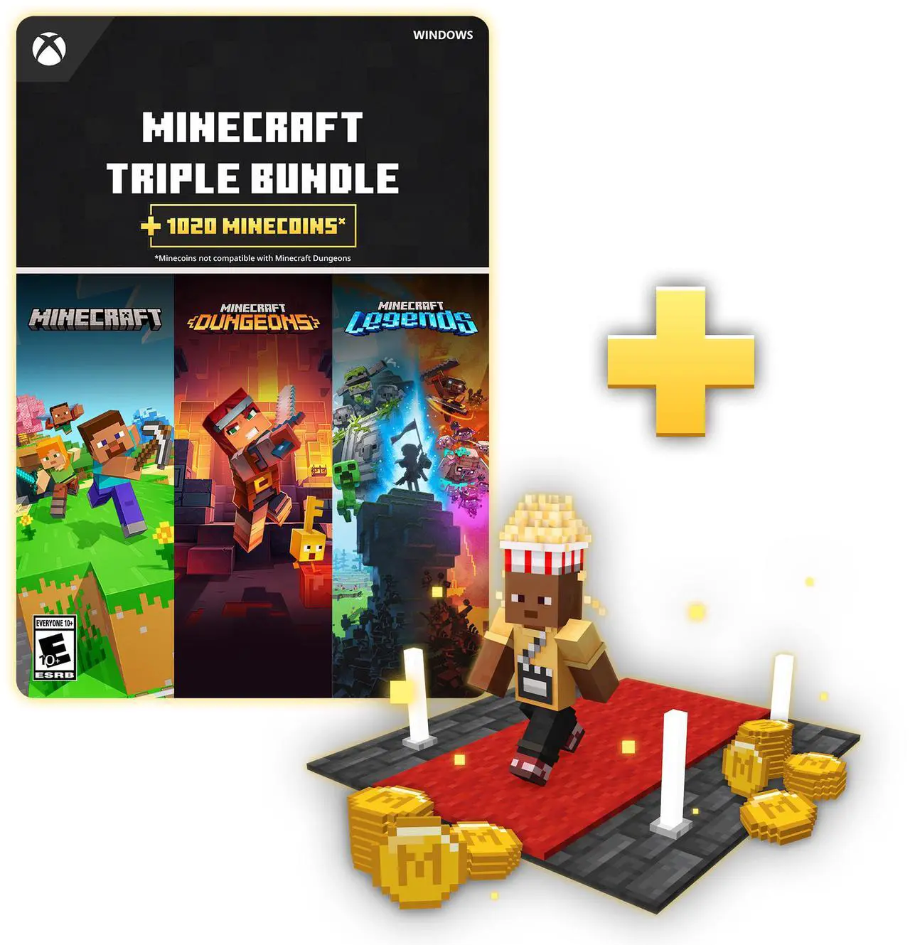 Minecraft Triple Bundle (Minecraft Java & Bedrock Edition, Minecraft Dungeons, Minecraft Legends ...
