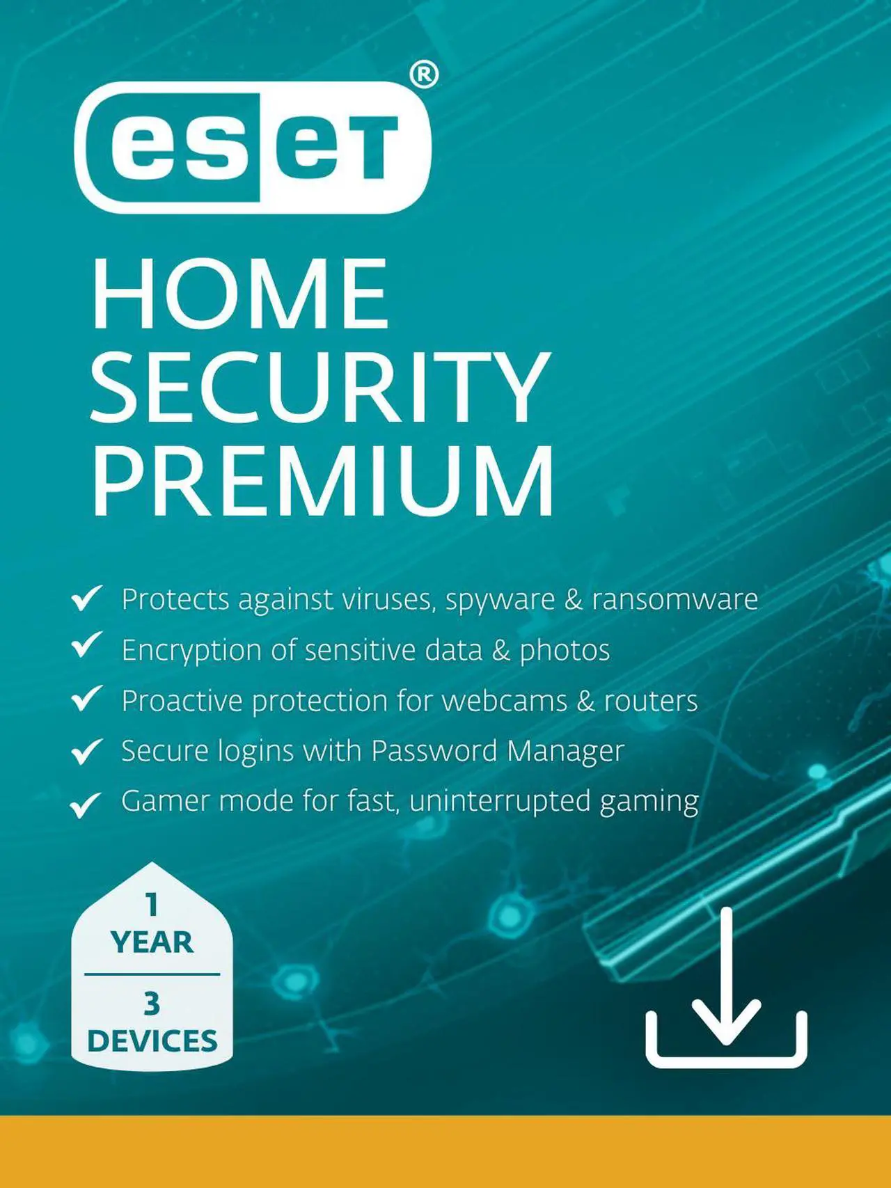 ESET Home Security Premium 2025 - 3 Device / 1 Year - Download - Newegg.com