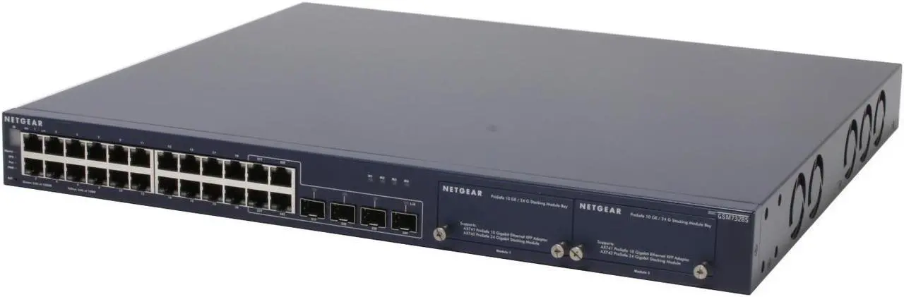 Open Box: NETGEAR ProSAFE 28-Port Gigabit Managed Switch Layer 3 With ...