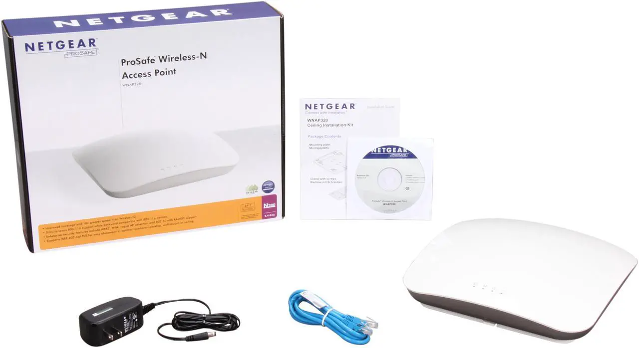 NETGEAR ProSAFE Wireless-N Access Point (WNAP320) - Lifetime Warranty ...