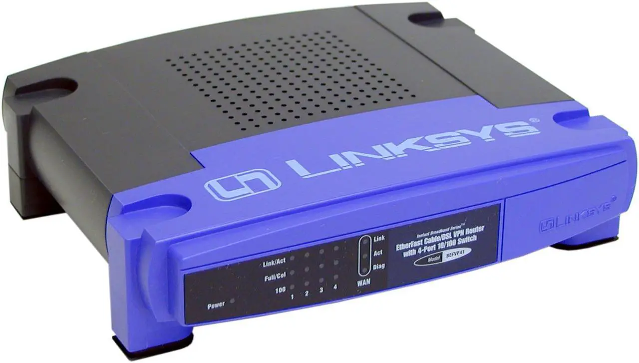 LINKSYS BEFVP41 10/100Mbps EtherFast Cable/DSL VPN Router - Newegg.com