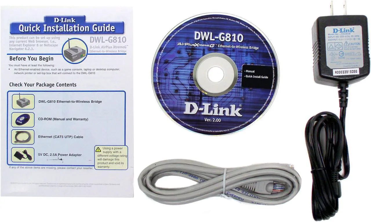 D-Link DWL-G810 AirPlus XtremeG High-Speed 802.11g Wireless Bridge - Newegg.com