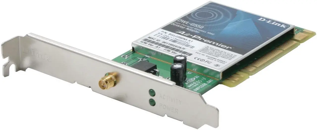 D-Link DWL-G550 PCI High-Powered Wireless Desktop Adapter - Newegg.com