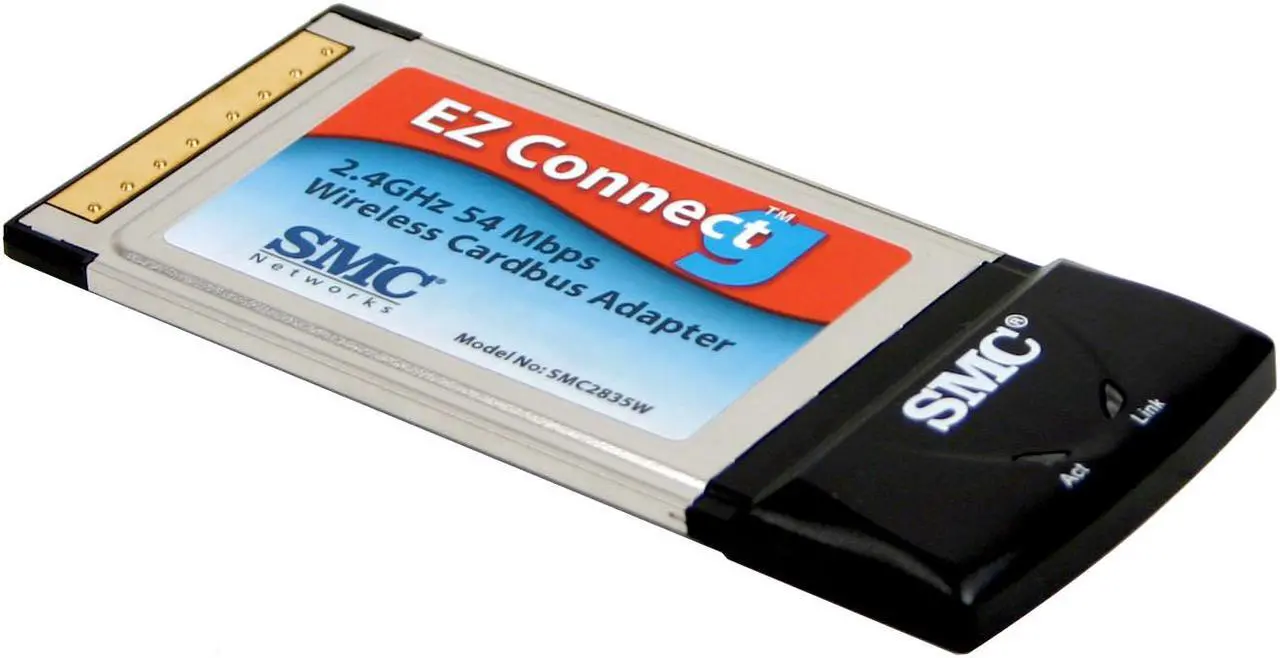 SMC LG-ERICSSON EZ connect SMC2835W 2.4GHz 802.11g Wireless Cardbus Adapter - Newegg.com