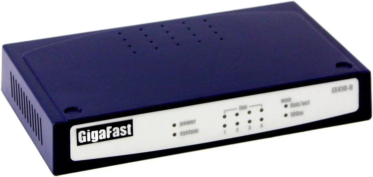 GIGAFAST EE410-R 10/100Mbps Cable/DSL/Ethernet Broadband Router ...