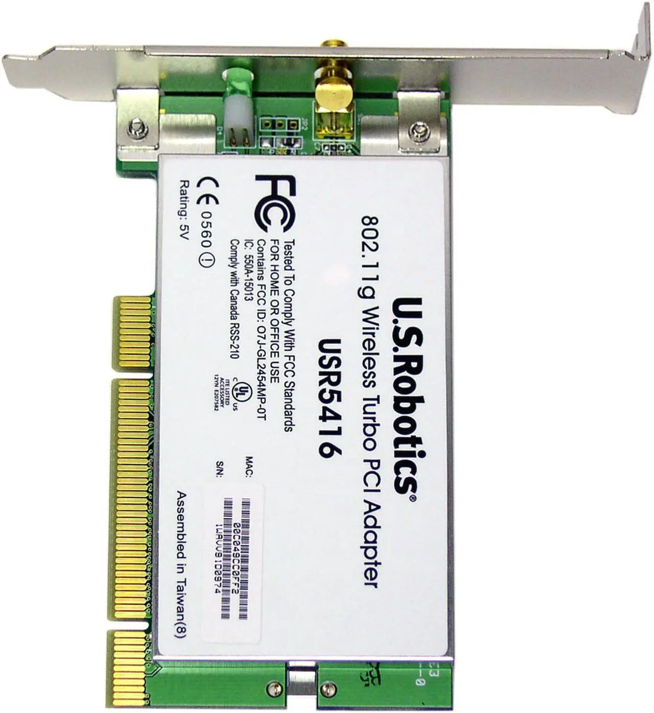 U.S. Robotics USR5416 PCI Wireless Turbo Adapter - Newegg.com