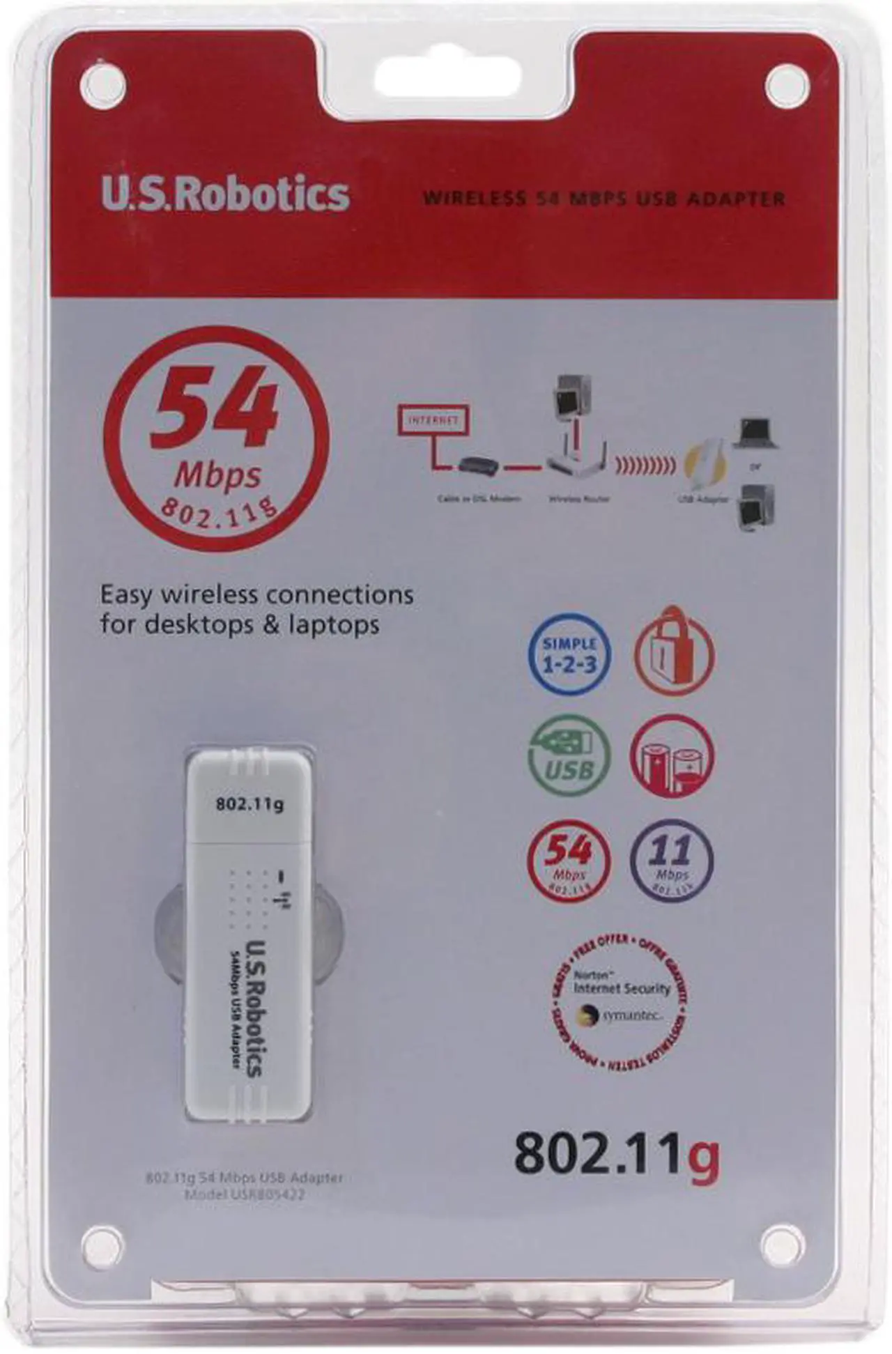 U.S. Robotics USR805422 USB 2.0 Wireless Stick - Newegg.com