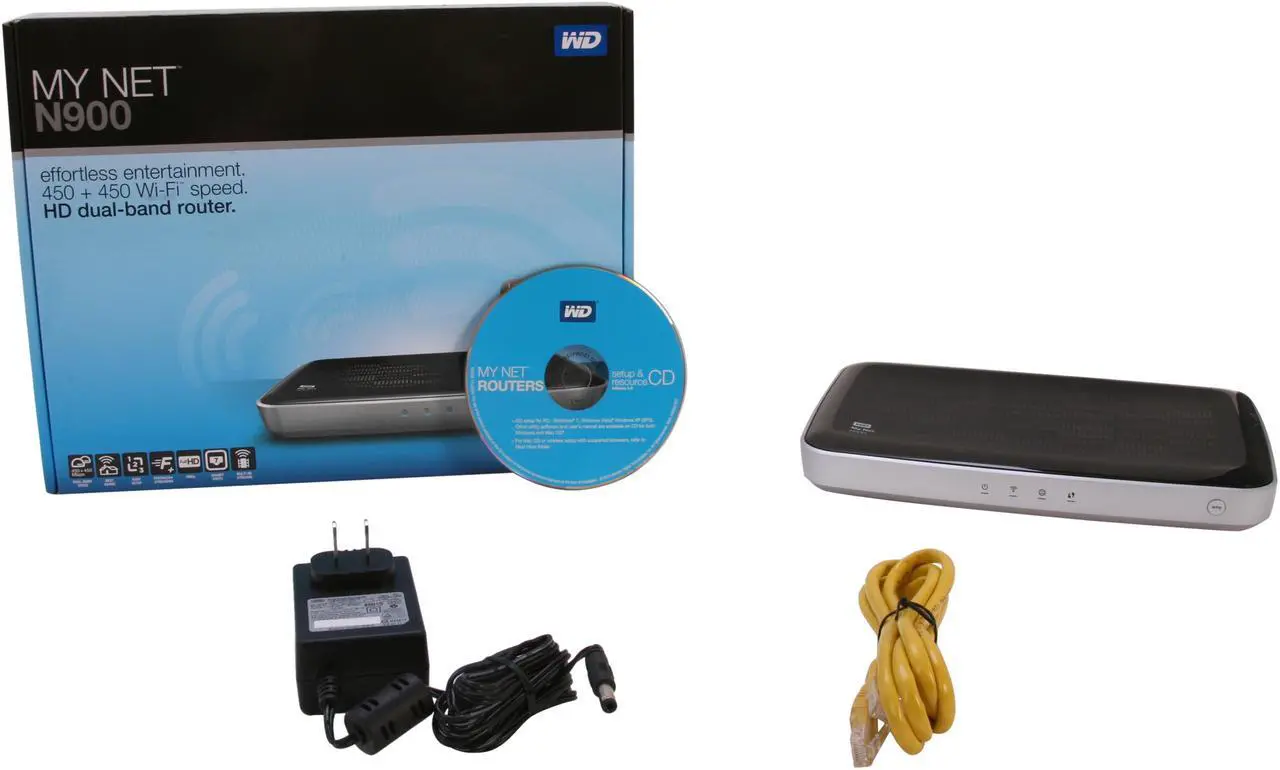 Western Digital My Net N900 HD Dual-Band Router - 7x Ports, 450 + 450 ...