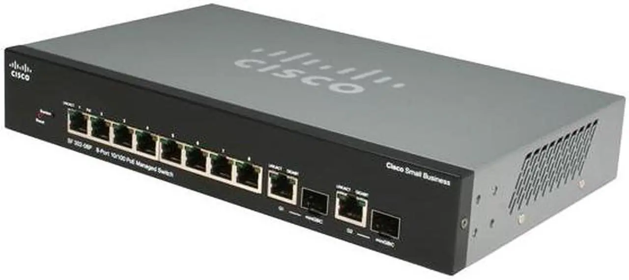 Cisco SF302-08P (SRW208P-K9-NA) 8-port 10/100 PoE Managed Switch with Gigabit Uplinks - Newegg.com