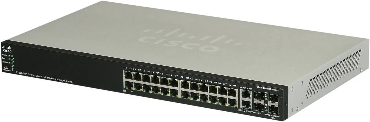 Cisco Small Business 500 Series SG500-28P-K9-NA PoE Stackable Gigabit ...