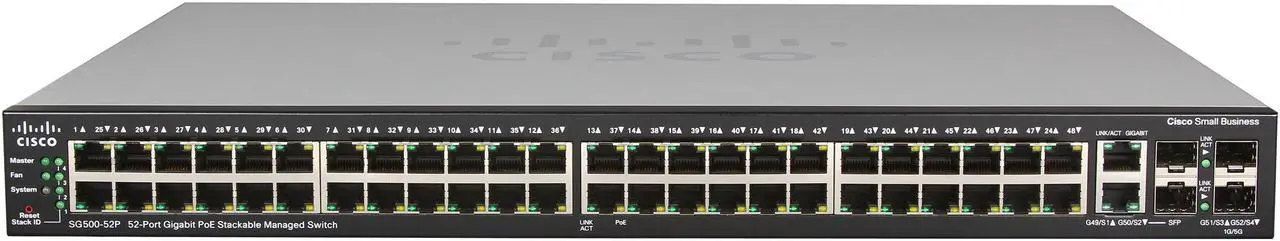 Cisco Small Business 500 Series SG500-52P-K9-NA PoE Stackable Gigabit ...
