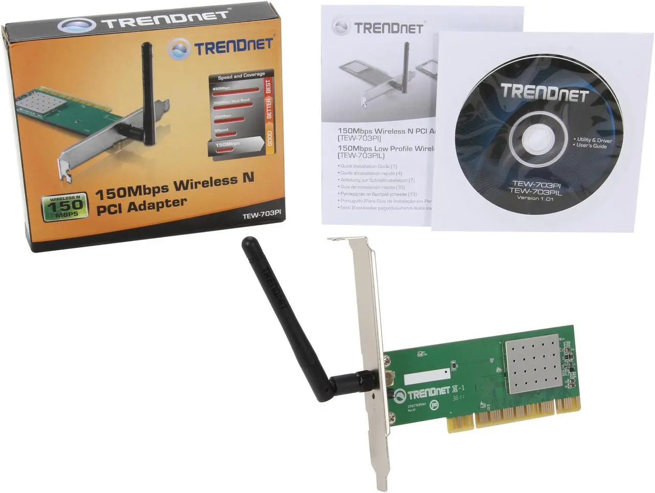 TRENDnet TEW-703PI 32bit PCI 2.1 N150 Wireless Adapter - Newegg.com