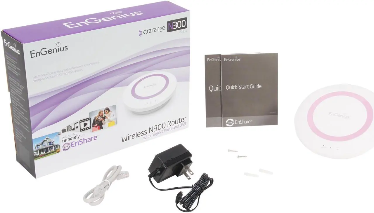 EnGenius ESR350 Xtra Range Wireless N300 Gigabit Router - Newegg.ca