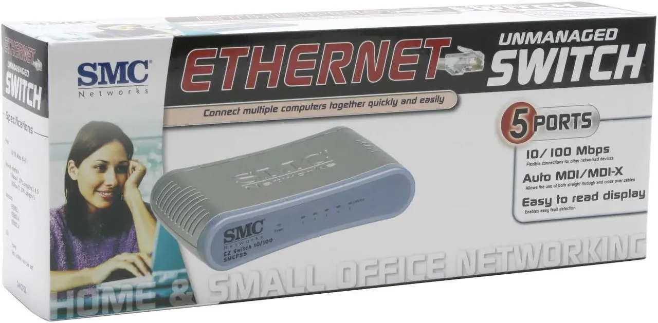 SMC LG-ERICSSON SMCFS5 Unmanaged 5 Ports Compact Switches - Newegg.com
