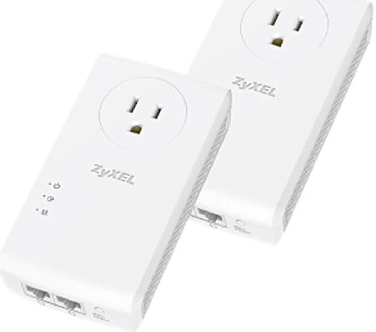 ZyXEL PLA5456KIT HomePlug AV2 MIMO AV2000 Powerline Pass-Thru 2-Port ...