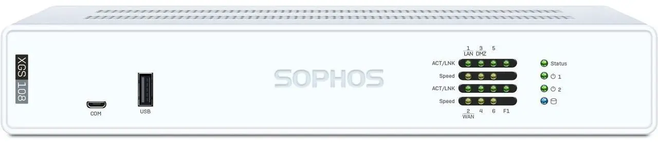Sophos XGS 108 Network Security/Firewall Appliance - 3 Year Standard Protection - 6 Port - 2 ...