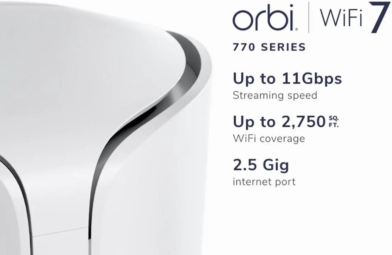 NETGEAR Orbi 770 Series Tri-Band WiFi 7 Mesh Add-on Satellite | RBE770 ...