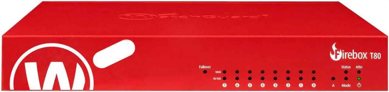 WatchGuard WGT80673-US Wired Firebox T80 Security Appliance with 3-yr ...