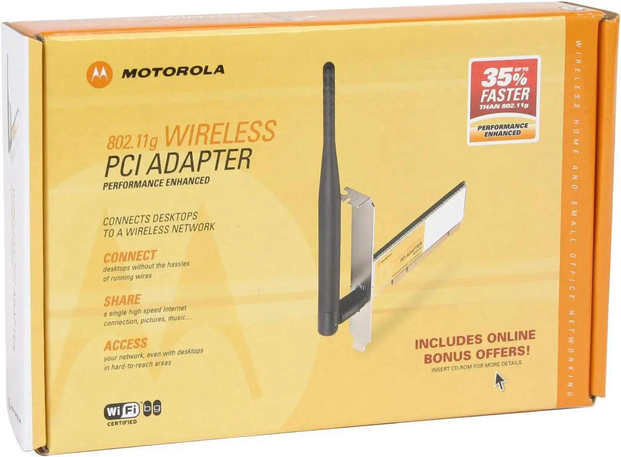 MOTOROLA WPCI810GP PCI Wireless LAN Adapter - Newegg.com