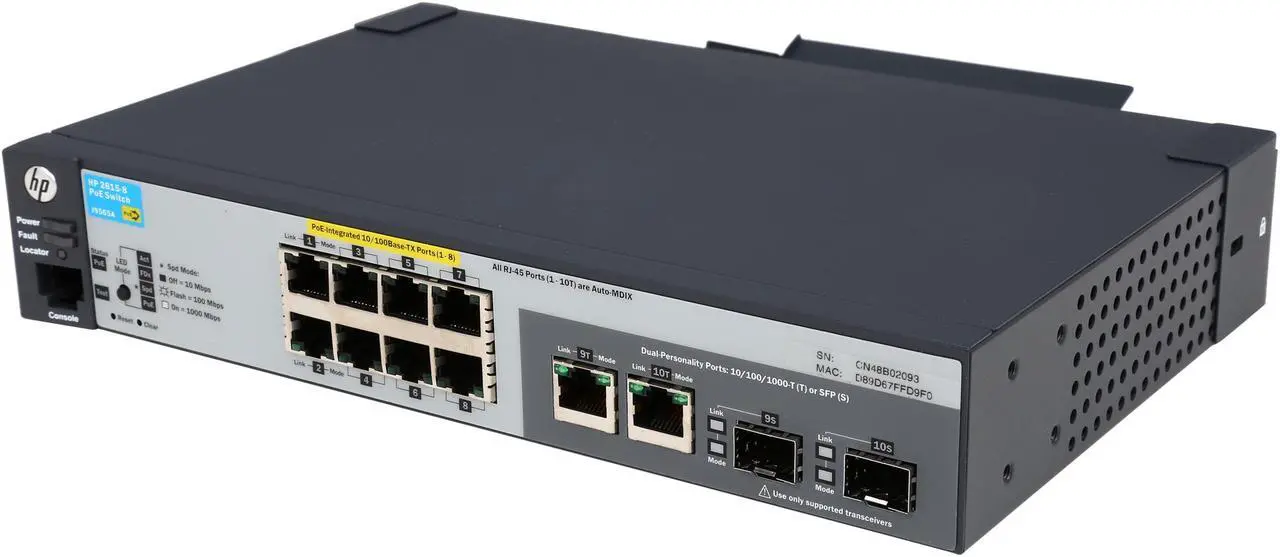 HP J9565A#ABA ProCurve 2615-8-PoE Stackable Ethernet Switch - Newegg.com