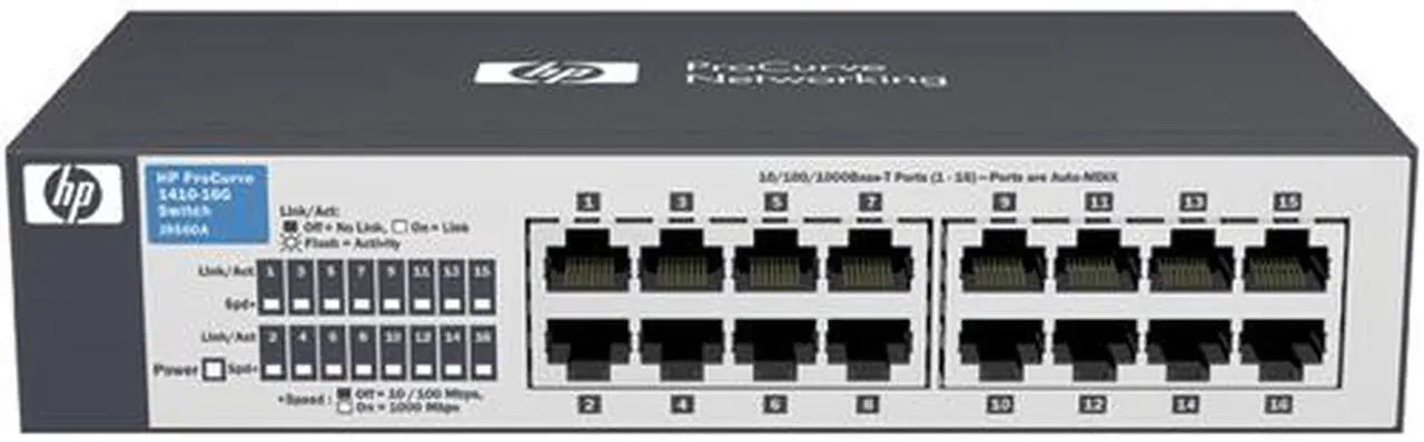 HP 1410-16G (J9560A) Fixed Port Unmanaged Ethernet Switches (Mounting ...
