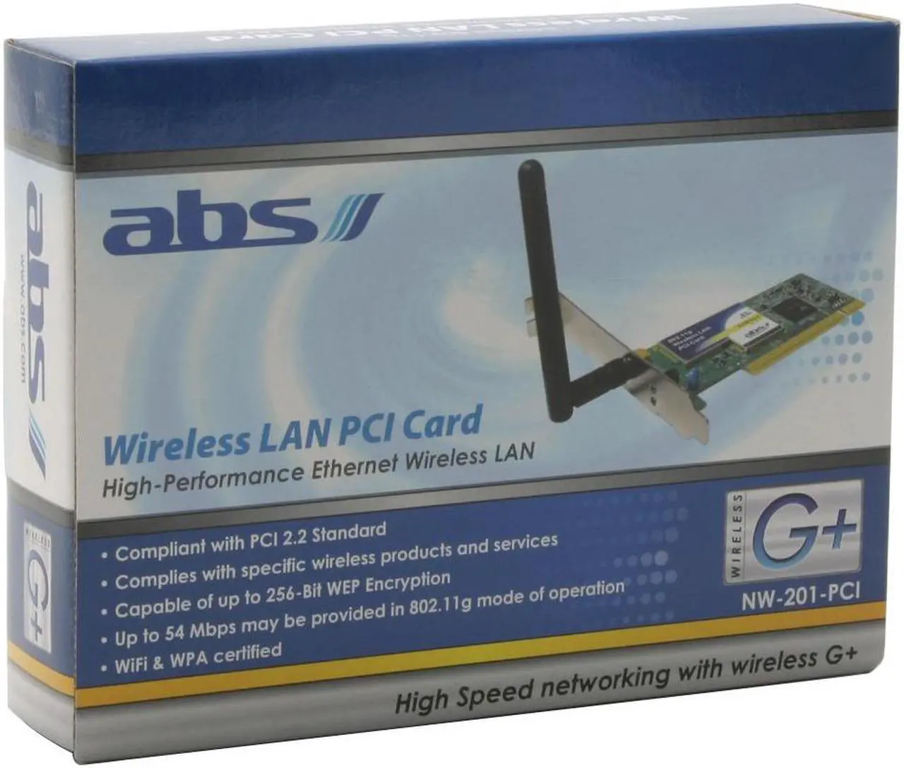 ABS NW-201-PCI 32bit PCI2.2 Wireless G Adapter - Newegg.com