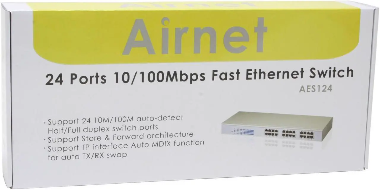 Airnet AES124 Fast Ethernet Switch - Newegg.com