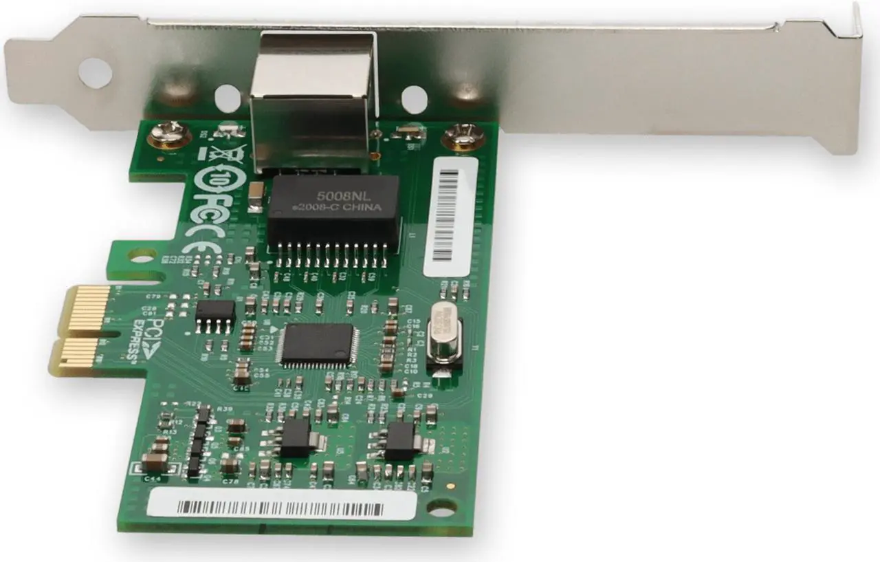 AddOn 10/100/1000Mbs Single Open RJ-45 Port 100m PCIe x4 Network ...