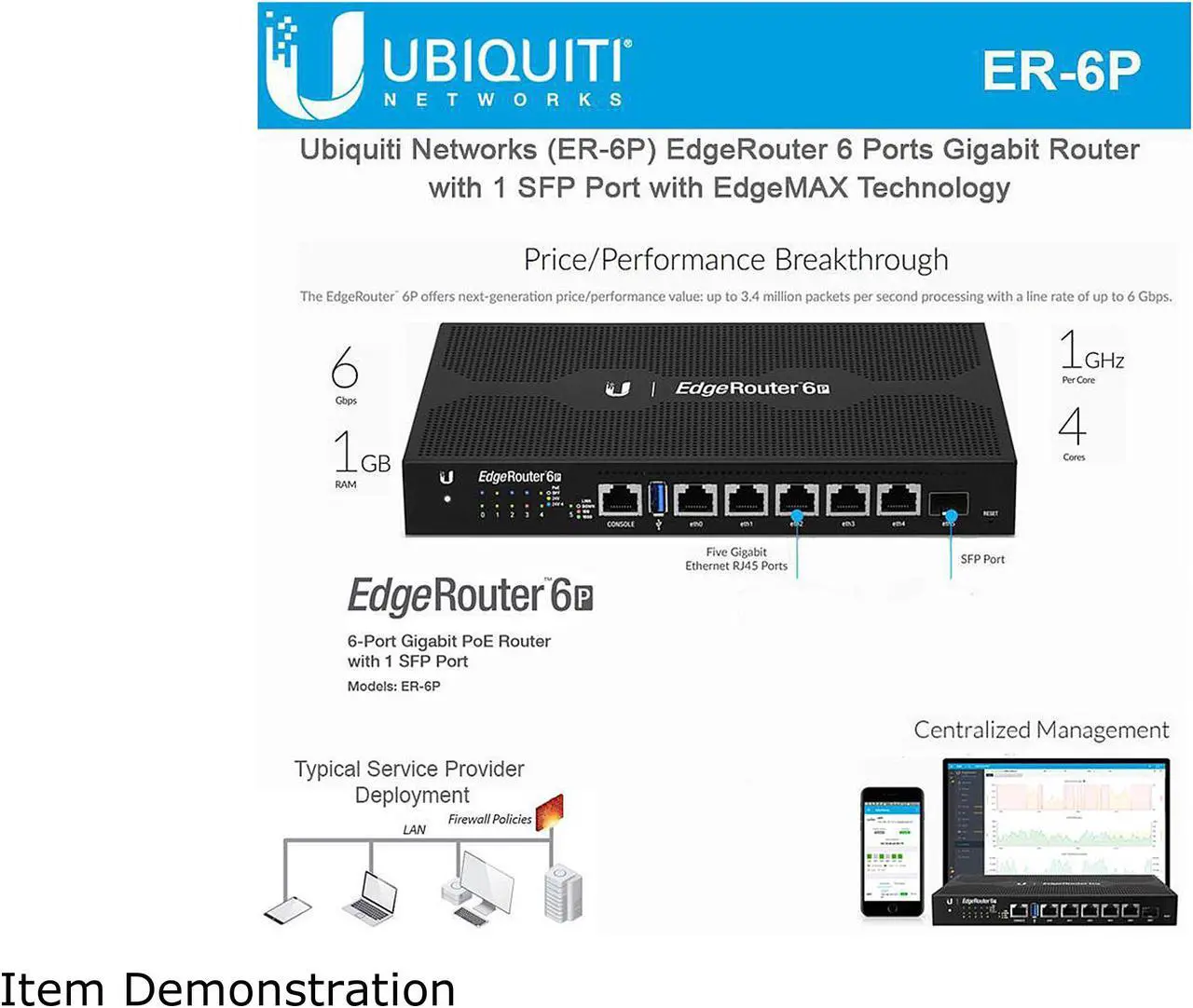 Ubiquiti Networks ER-6P EdgeRouter 6-Port with PoE - Newegg.com