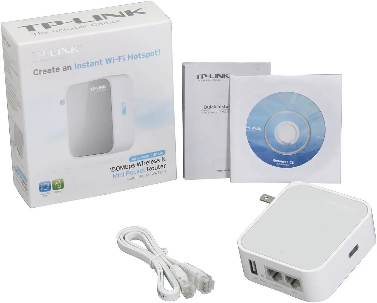 TP-Link TL-WR710N 150Mbps Wireless N Mini Pocket Router - Newegg.com