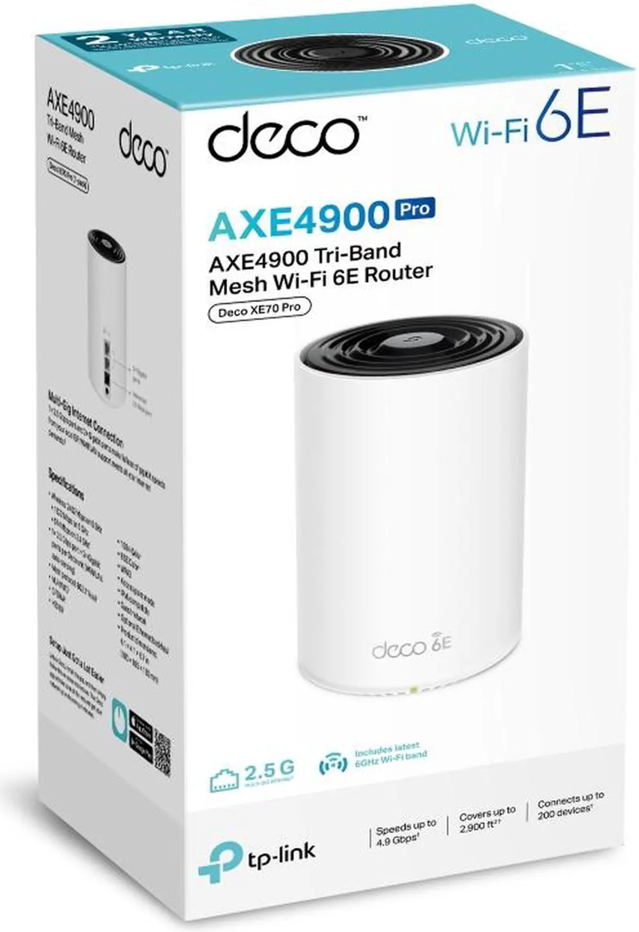 TP-Link Deco AXE4900 Deco XE70 Pro Tri-Band WiFi 6E Mesh WiFi System, 2 ...