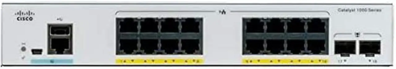 CISCO Catalyst 1000 C1000-16FP-2G-L Switch 16 x 10/100/1000 Ethernet ...