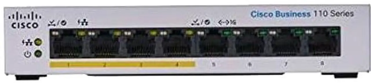 Cisco Business CBS110-8PP-D Unmanaged Switch | 8 Port GE | Partial PoE | Desktop | Ext PS ...