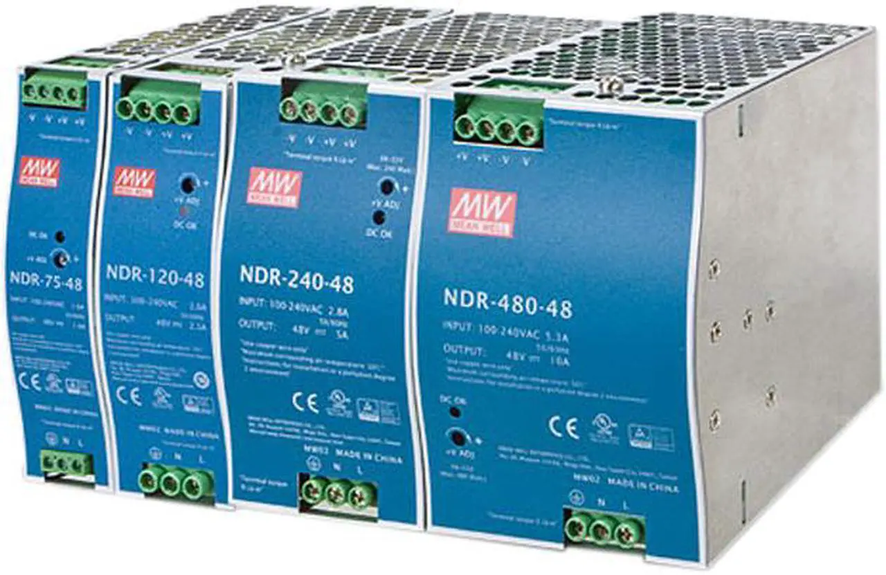PLANET PWR-480-48 DC Single Output Industrial DIN Rail Power Supply ...