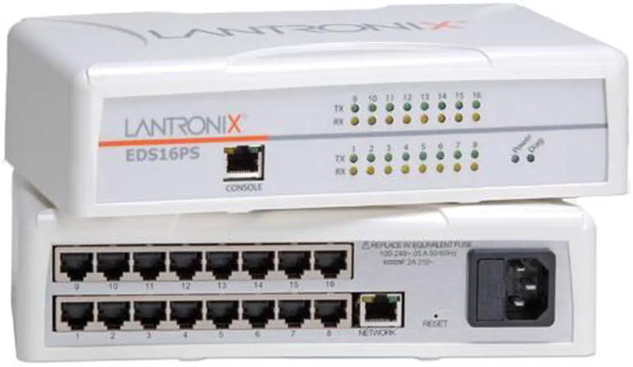 Lantronix EDS016PS-02 Hybrid Ethernet Terminal and Multiport Device ...