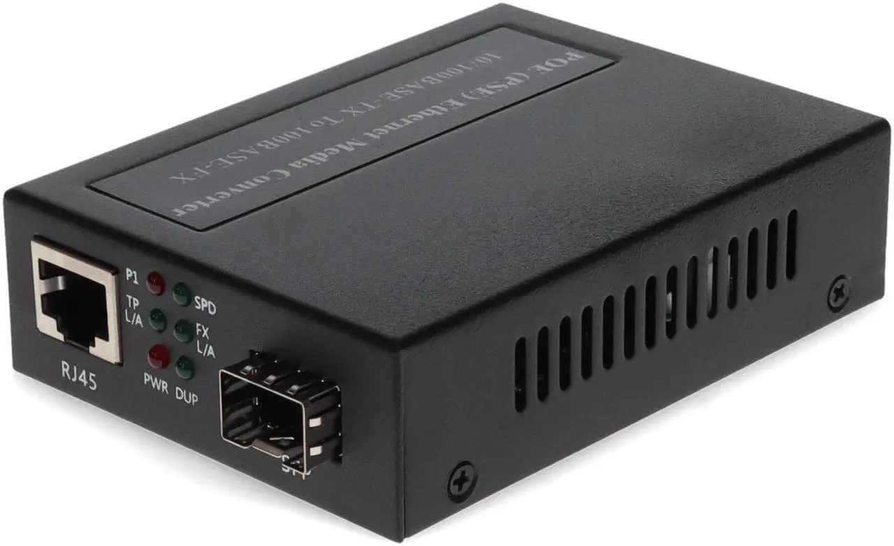 AddOn 10/100Base-TX(RJ-45) to 100Base-FX(LC) MMF 1310nm 2km PoE Media ...