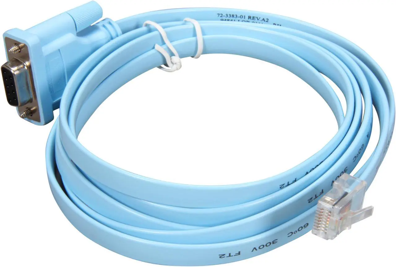 CISCO CAB-CONSOLE-RJ45= Console Cable 6ft with RJ45 and DB9F - Newegg.com