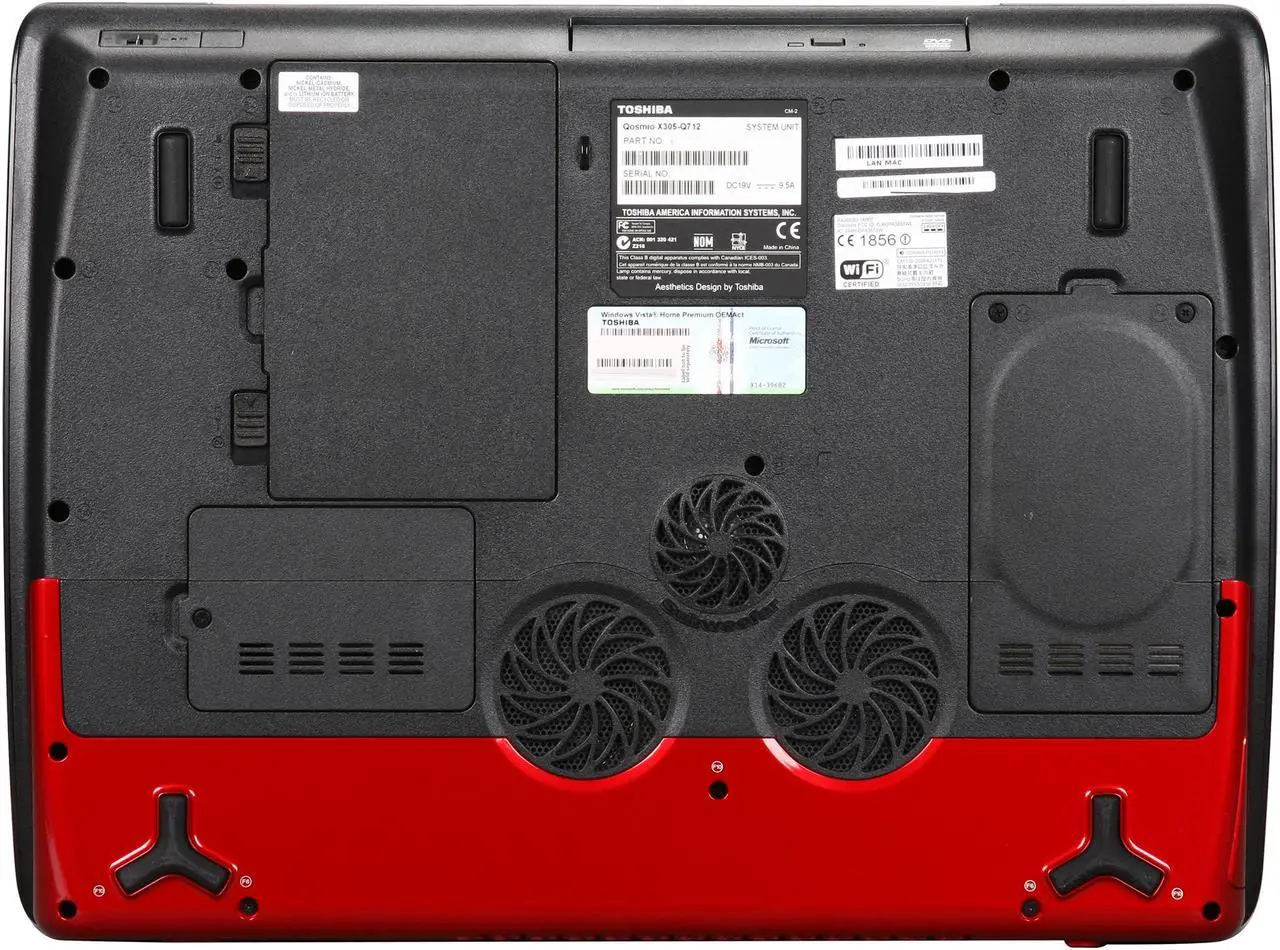 TOSHIBA Laptop Qosmio Intel Core 2 Duo P7350 4GB Memory 320GB HDD ...