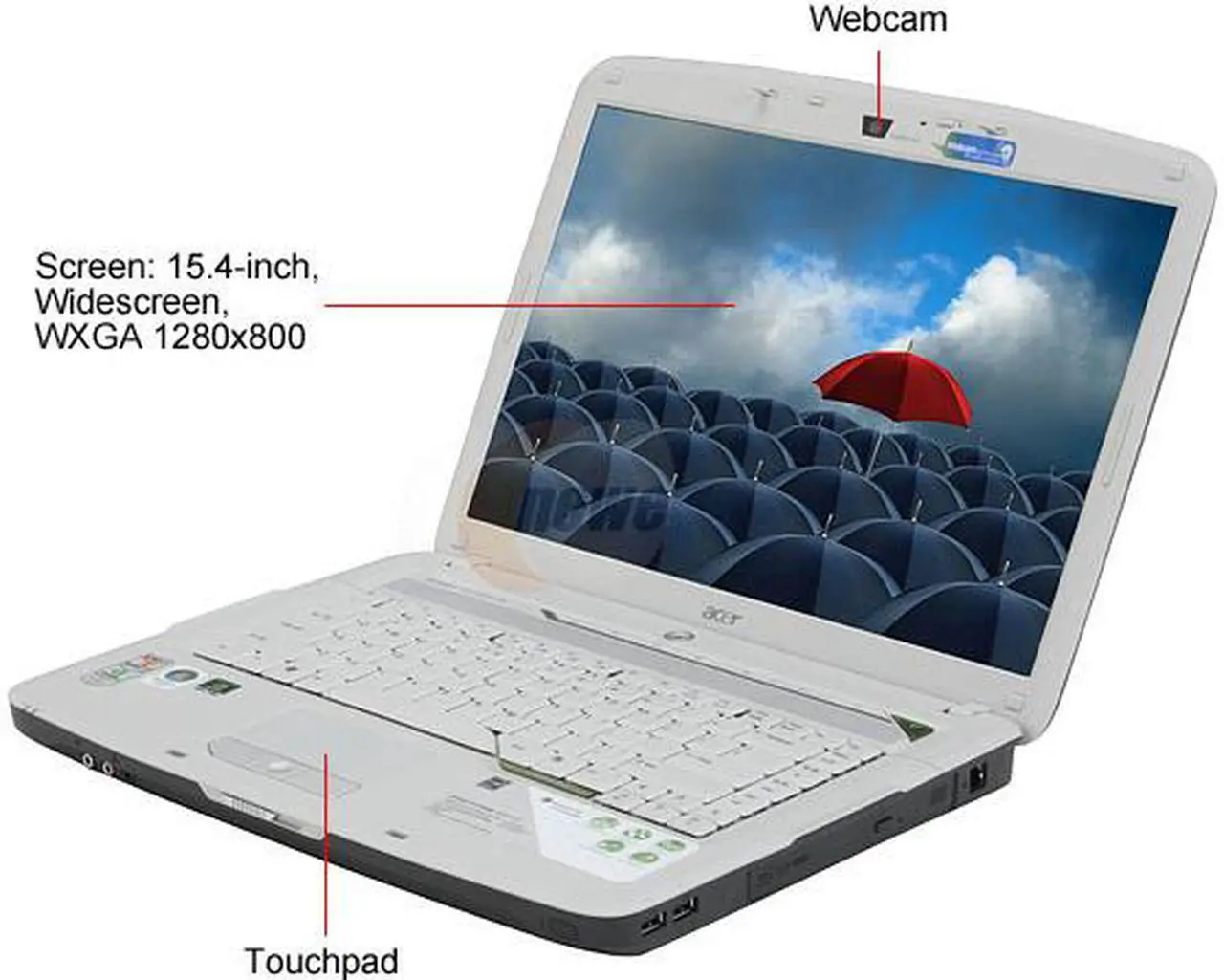 Acer Laptop Aspire AMD Turion 64 X2 TL-56 2GB Memory 120GB HDD NVIDIA ...