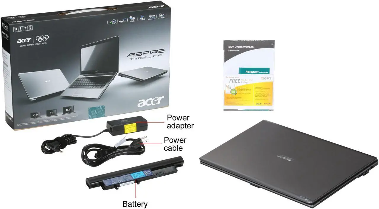 Acer Laptop Aspire Timeline Intel Core 2 Solo ULV SU3500 4GB Memory ...