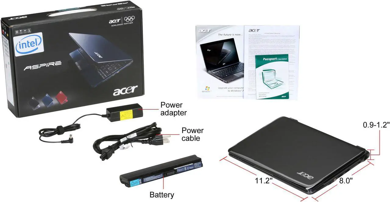 Acer Laptop Aspire Intel Core 2 Solo ULV SU3500 2GB Memory 250GB HDD ...