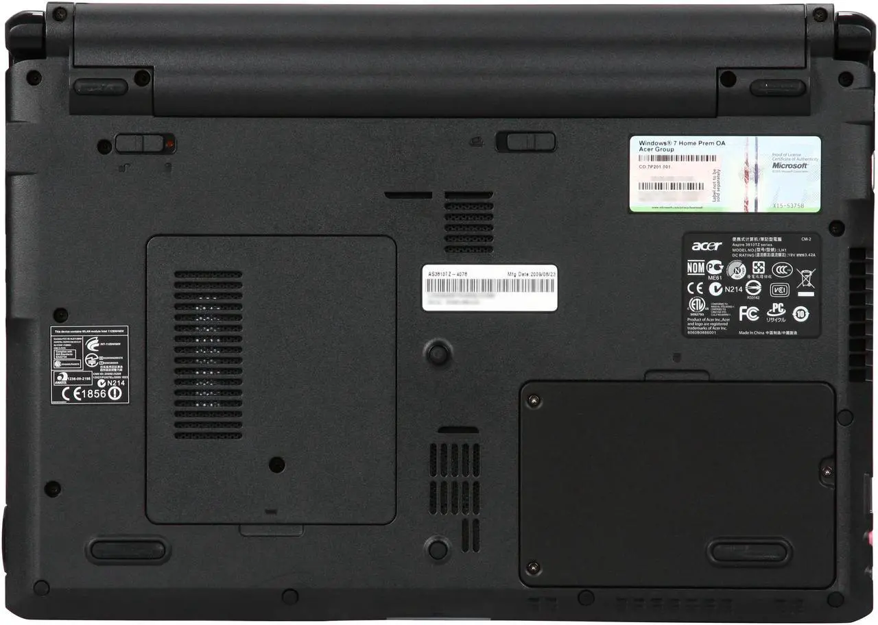 Acer Laptop Aspire Timeline Intel Pentium SU4100 4GB Memory 500GB HDD ...