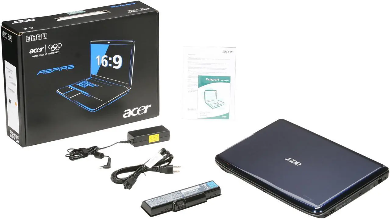 Acer Laptop Aspire AMD Turion II M500 4GB Memory 320GB HDD ATI Radeon ...