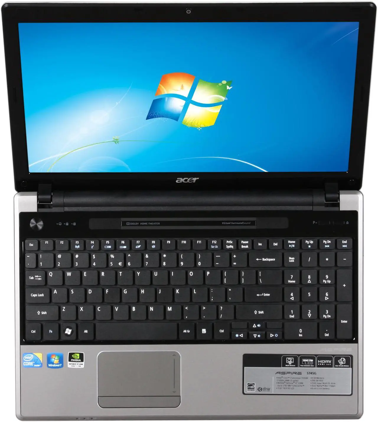 Acer Laptop Aspire Intel Core i7-720QM 4GB Memory 500GB HDD NVIDIA ...