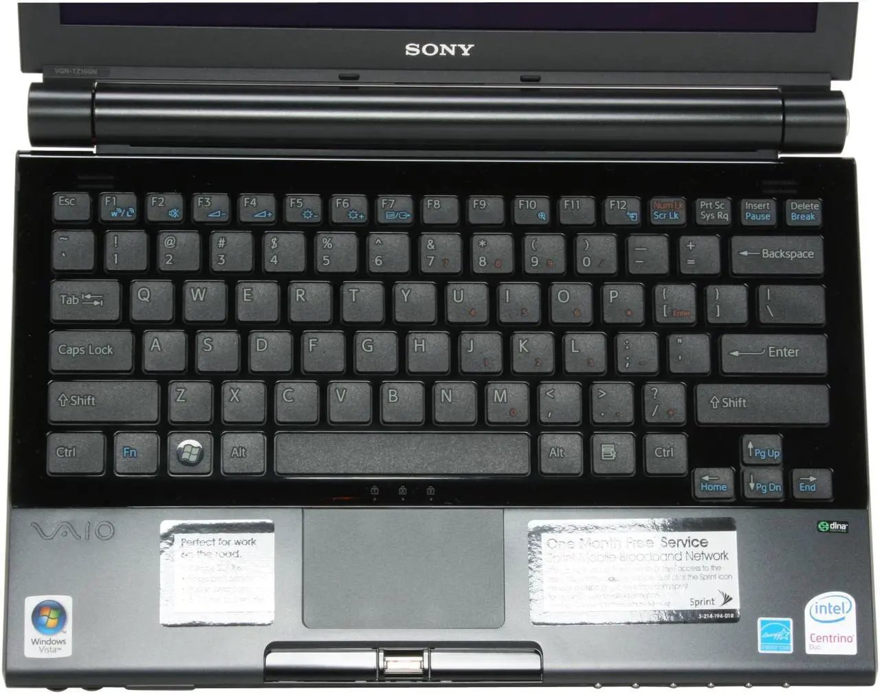 SONY Laptop VAIO TZ Series Intel Core 2 Duo U7500 1GB Memory 100GB HDD ...