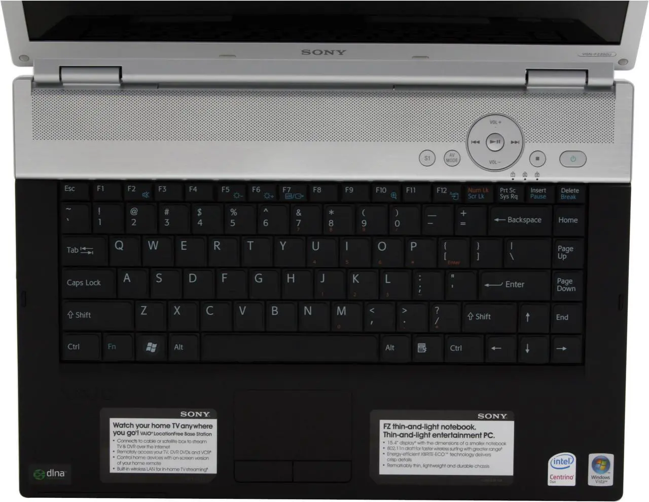 SONY Laptop VAIO FZ Series Intel Core 2 Duo T5250 2GB Memory 200GB HDD ...